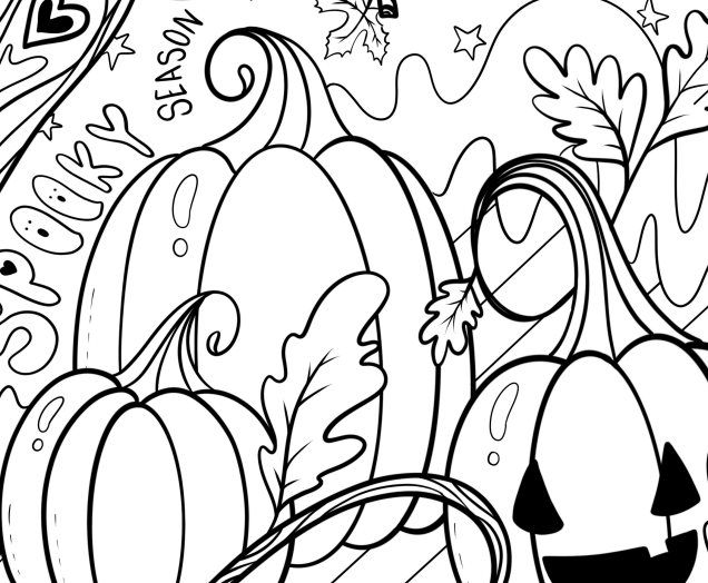 Spooky Season Coloring Sheet 🎃 - Ángela's Website